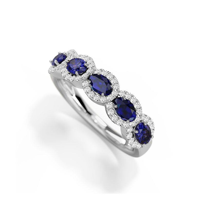 Azura Interlinked Diamond Ring | Ace Gemstone Rings | CaratLane