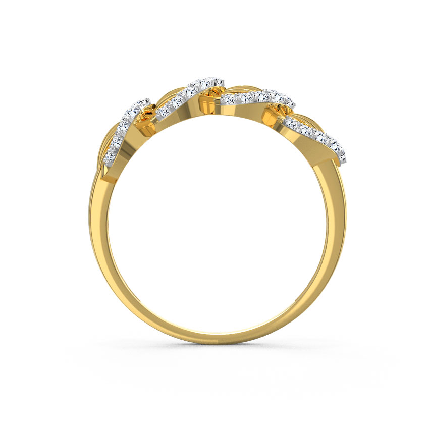 Buy Cia Petal Overlapped Diamond Band Online | CaratLane