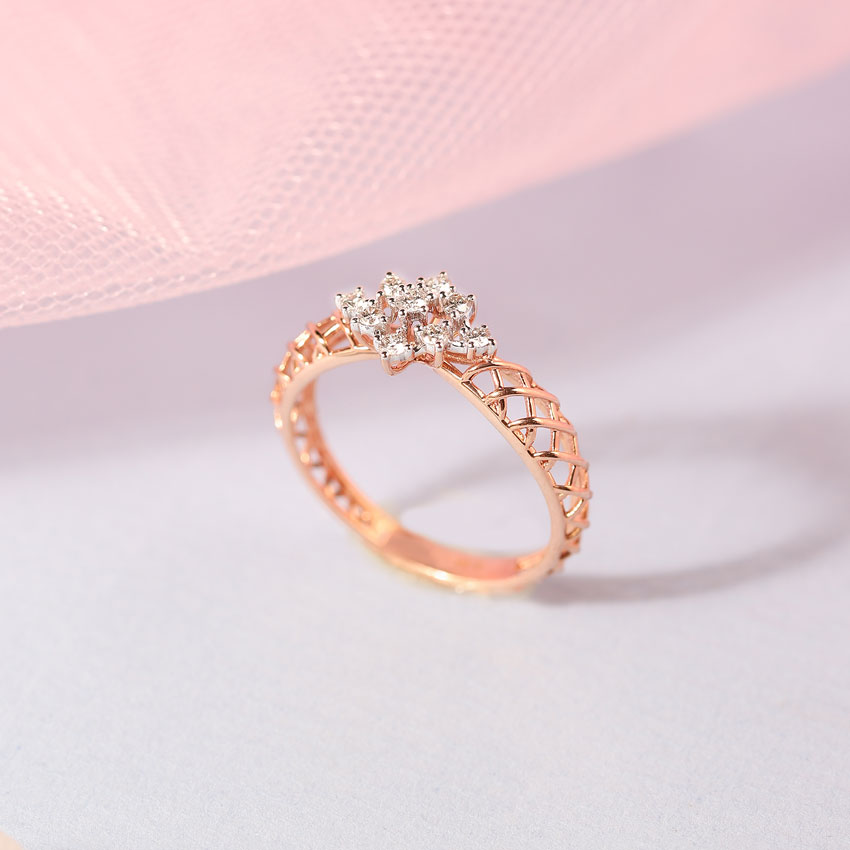 Buy Florid Mesh Diamond Ring Online | CaratLane