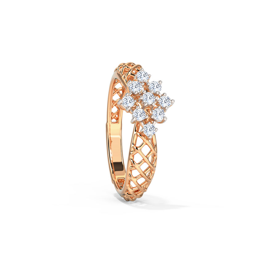 Buy Florid Mesh Diamond Ring Online | CaratLane