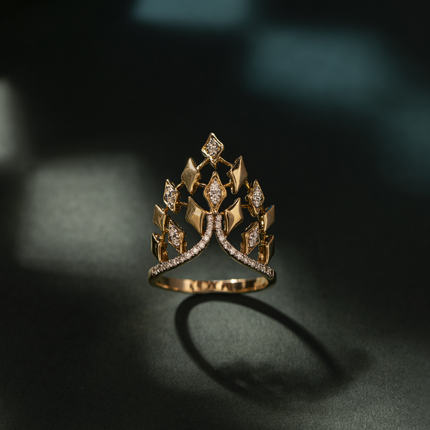Diamond Rings 14 Karat Yellow Gold Adysin Diamond Ring