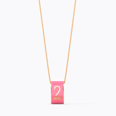 Buy Personalised Drop Gold Pendant Online | CaratLane